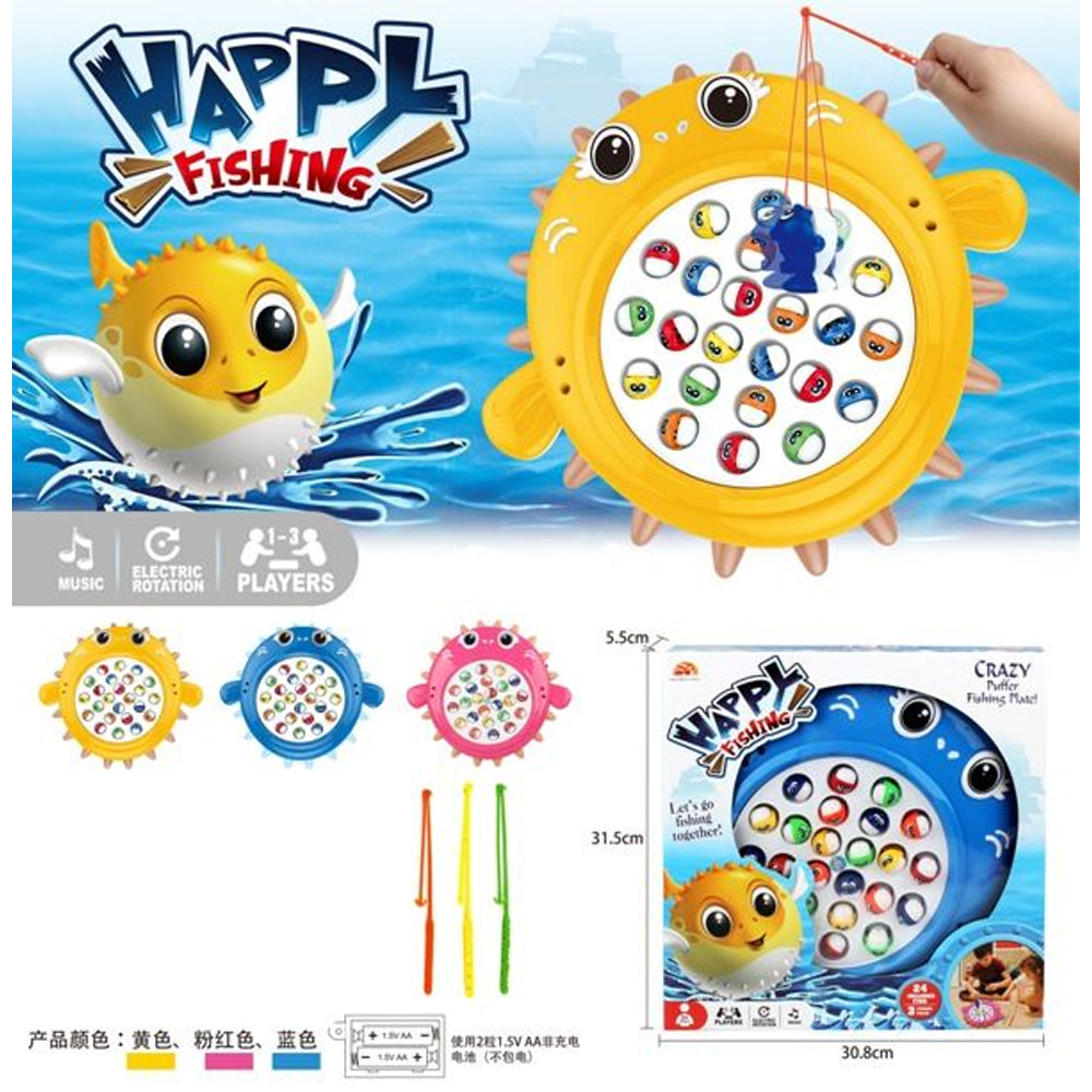Fish Design Battery Operated Fishing Toy with Music - Interactive Fun