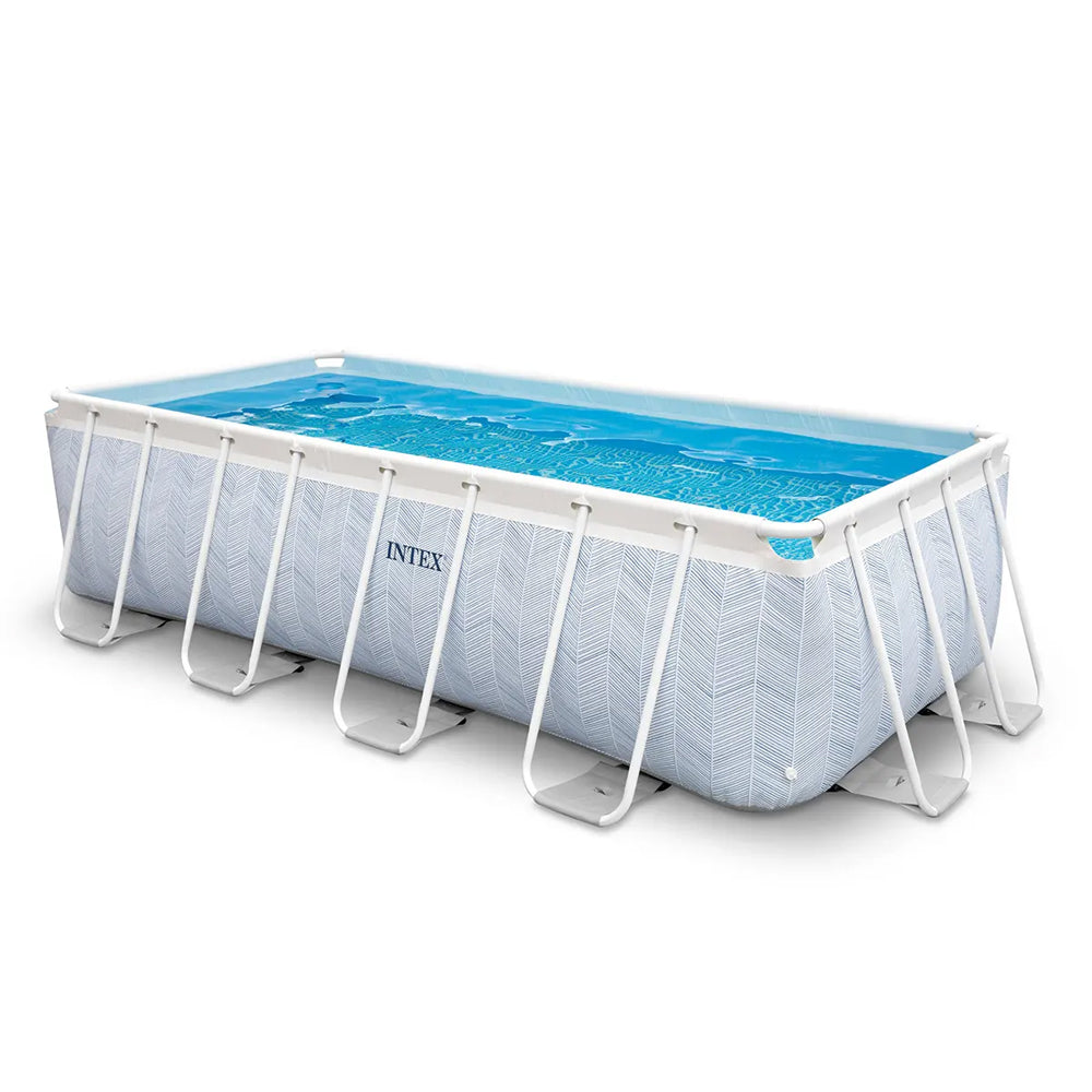(NET) Intex Prism Frame Rectangular Pool Chevron