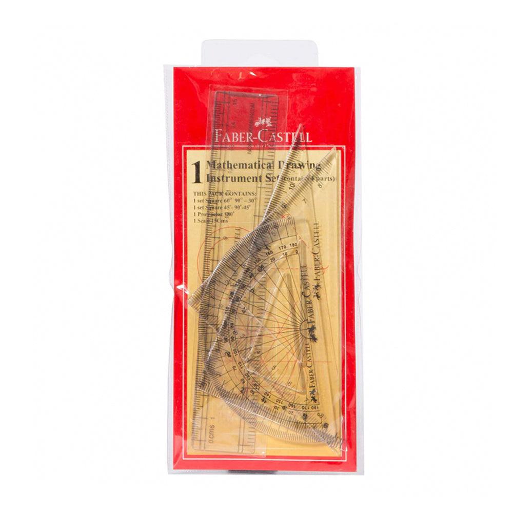 (NET) Faber Castell Geometry Set Plastic Wallet 4 pcs