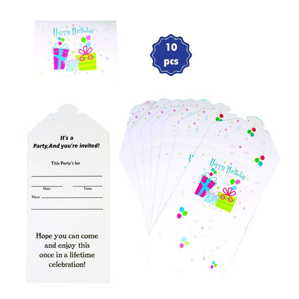 Happy Birthday - Invitation Cards (10 pcs) AB-114