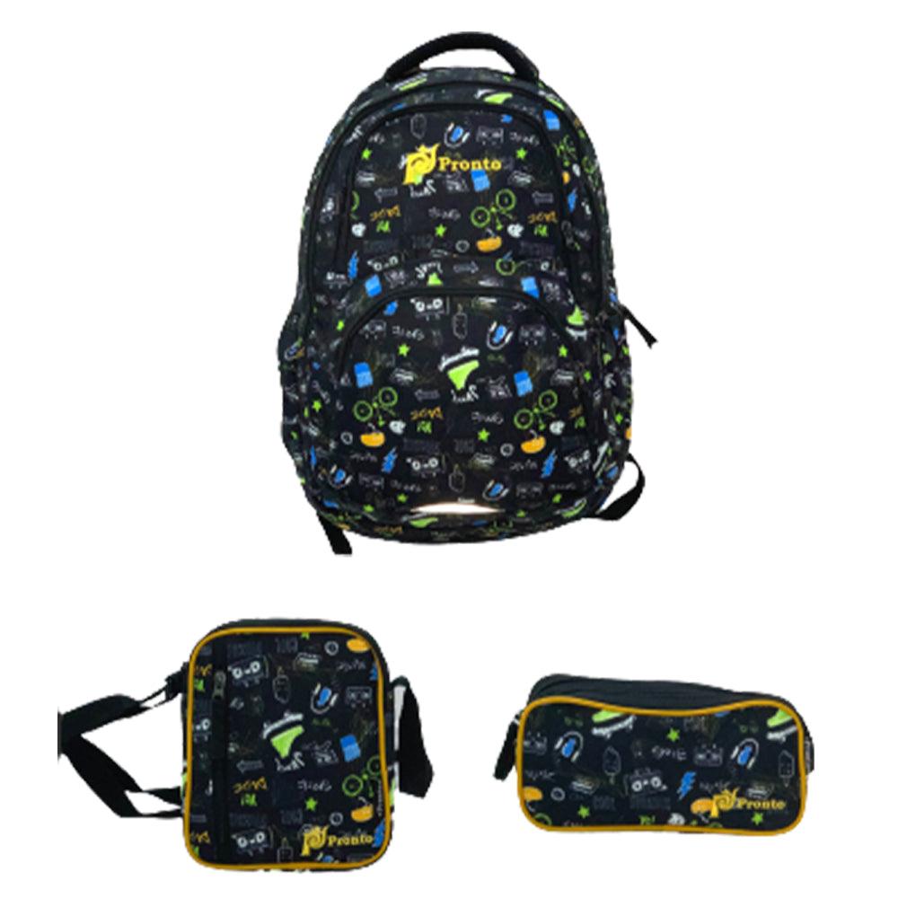 Pronto 18 Inch Skater School Bag Set-2 ( 3 Piece )