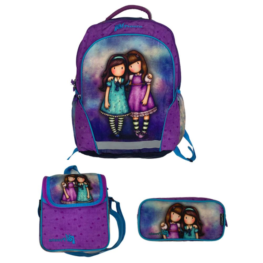 Pronto 18 Inch School Bag Twinzies Set-3 (3 Pieces)