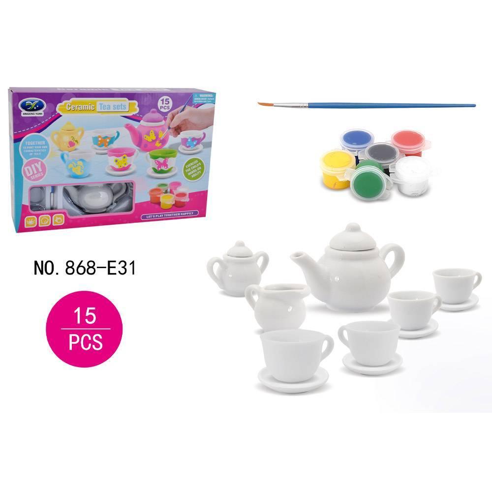Ceramic Tea Set Painting