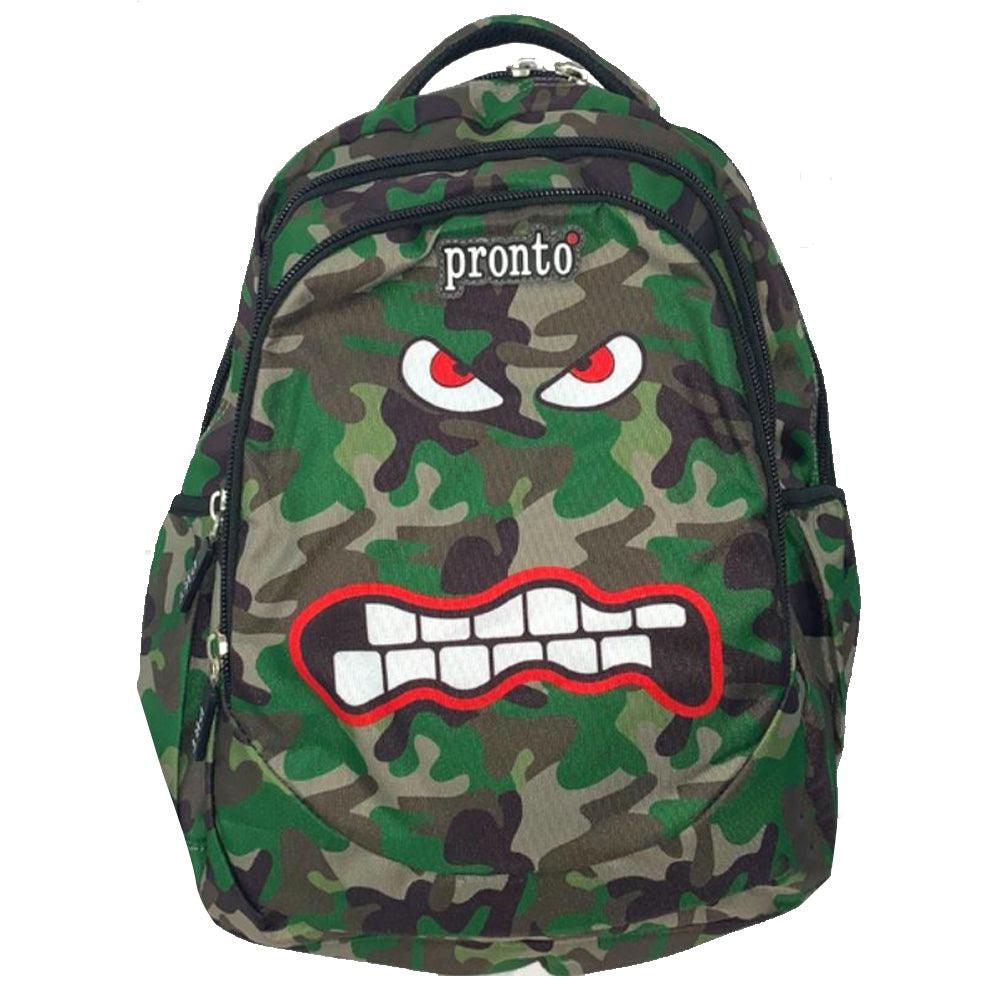 Pronto 18 Inch School Bag Army 1 Piece